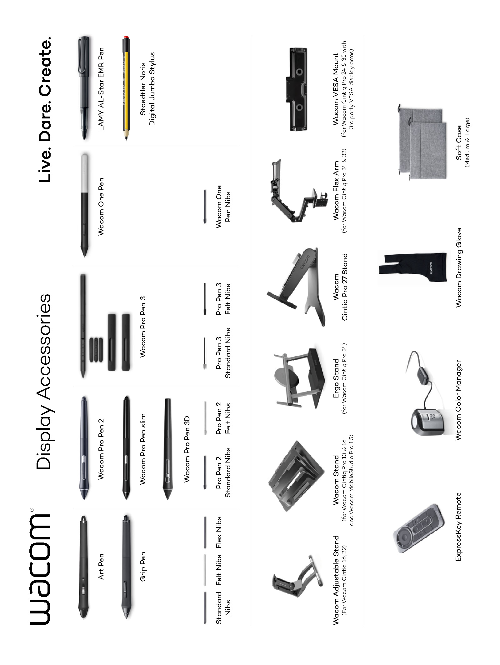 What Accessories can be used with current Wacom Display products? – Wacom